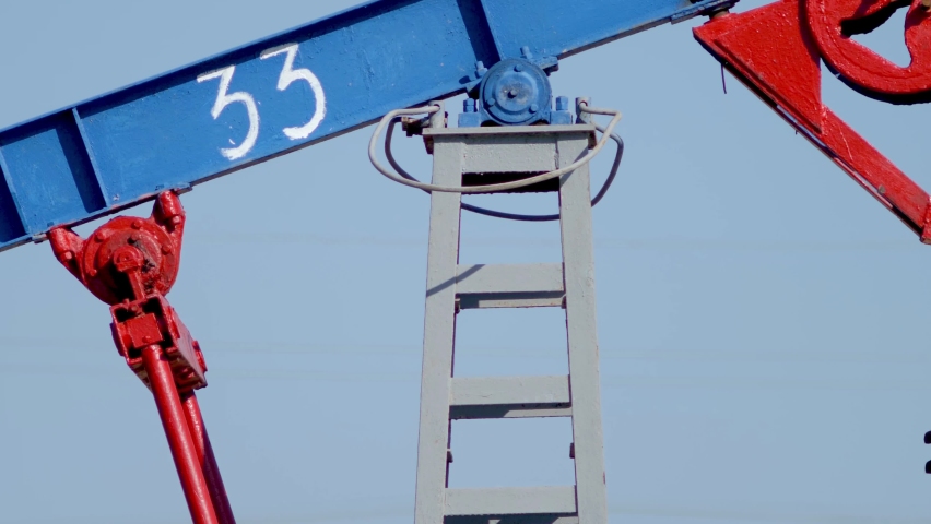 oil rig stands field extracts minerals Stock Footage Video (100% ...