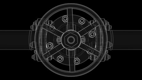 Animation Valve Opening Industrial Concept Drawing Stock Footage Video ...