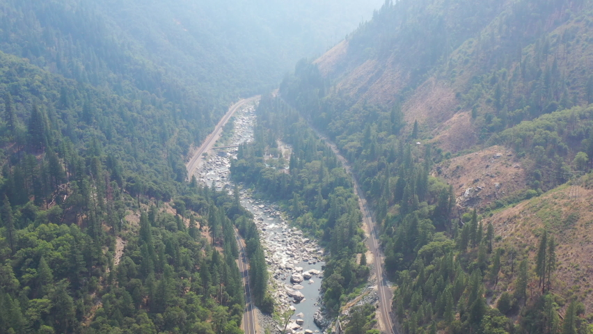 scenic feather river flows through canyon Stock Footage Video (100% ...