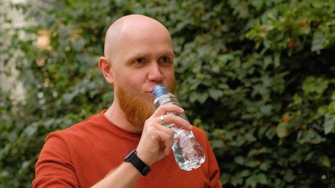 Young Caucasian Bald Man Red Beard Stock Footage Video (100% Royalty ...