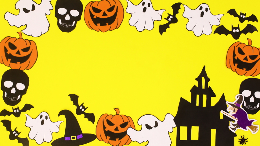 2d animation happy halloween on transparent Stock Footage Video (100% ...