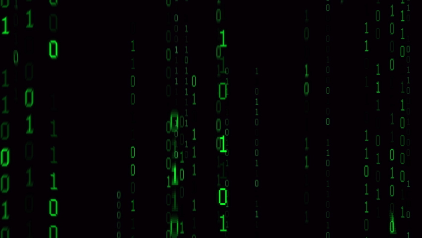 vertically scrolling binary code zoom out Stock Footage Video (100% ...