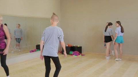 Beautiful Kids Learn Pantomime Pantomime Theater Stock Footage Video ...