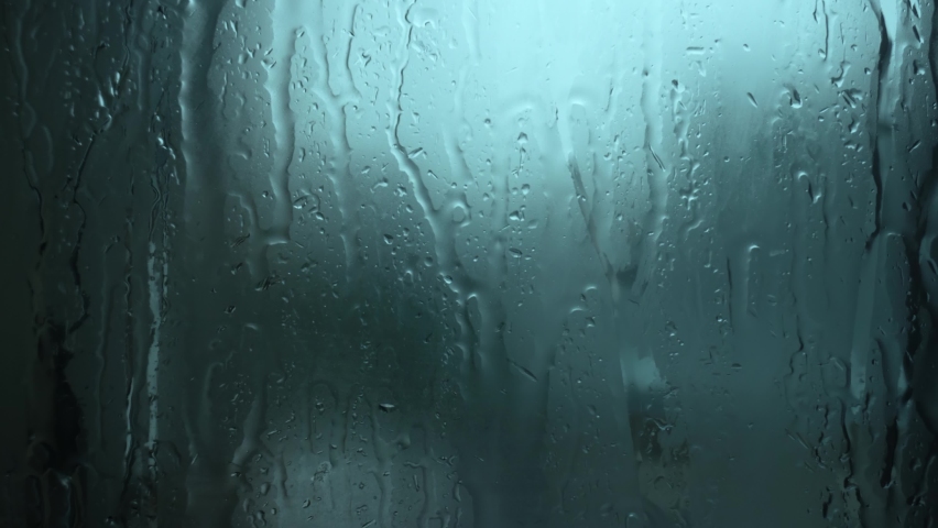 Raindrops Falling On Window