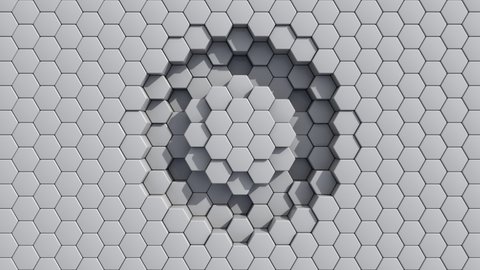 abstract hexagon geometric surface pulsing loop Stock Footage Video (100% Royalty-free ...