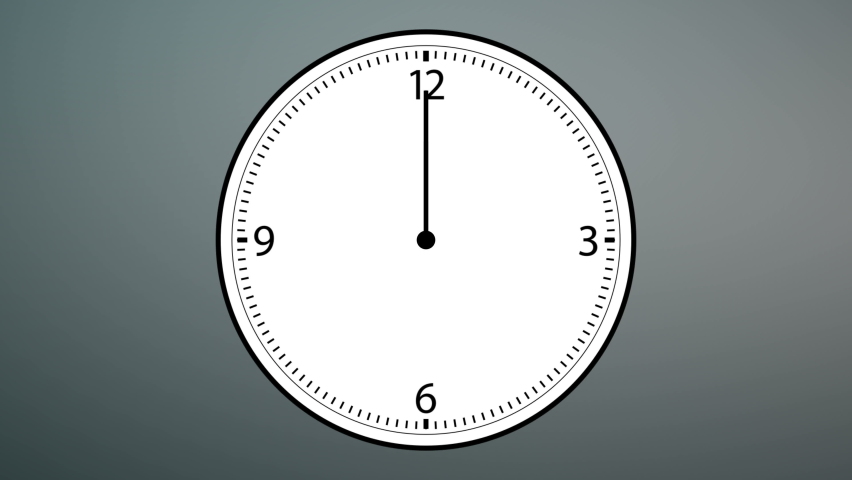 Animated Clock - One Minute Stock Footage Video (100% Royalty-free ...