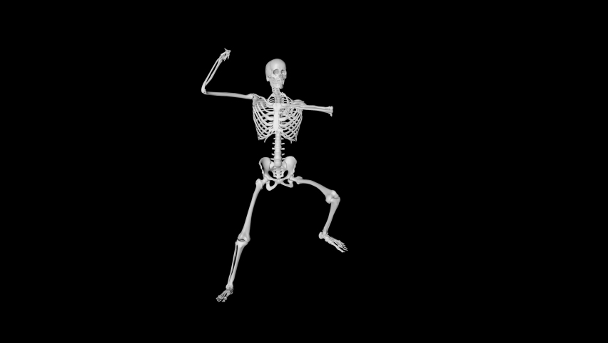 3d Human Skeleton Dancing Gangnam Style Stock Footage Video (100% ...