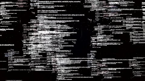 White Scrolling Lines Programming Language On Stock Footage Video (100% ...