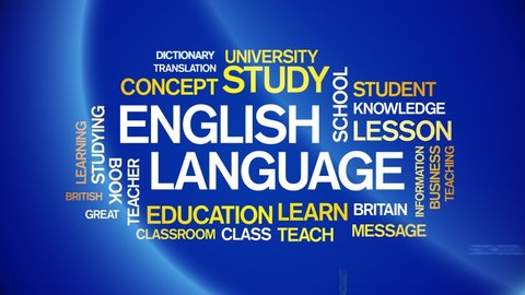 4k English Language Animated Tag Word Stock Footage Video (100% Royalty ...