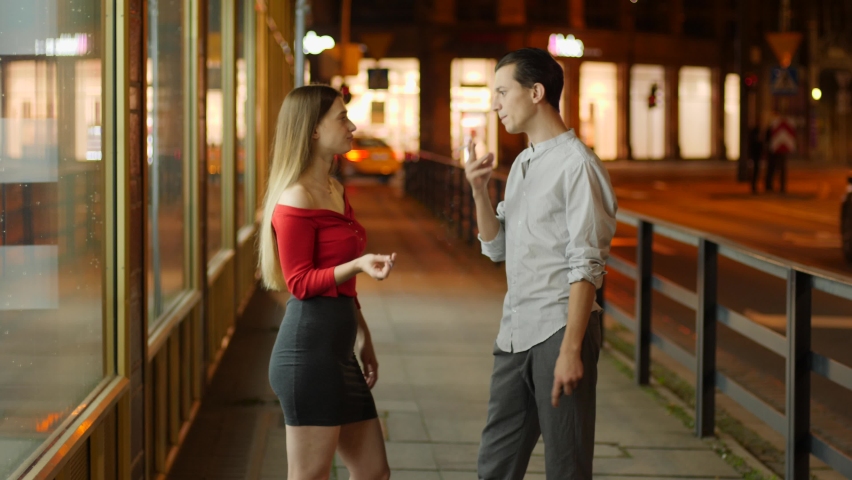 smoking people young couple stay together Stock Footage Video (100% ...