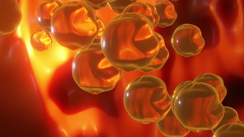 3d Animation Floating Cholesterol Bubbles Human Stock Footage Video ...