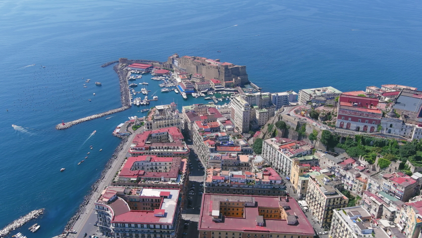 aerial view ovo castle castel dell'ovo Stock Footage Video (100% ...