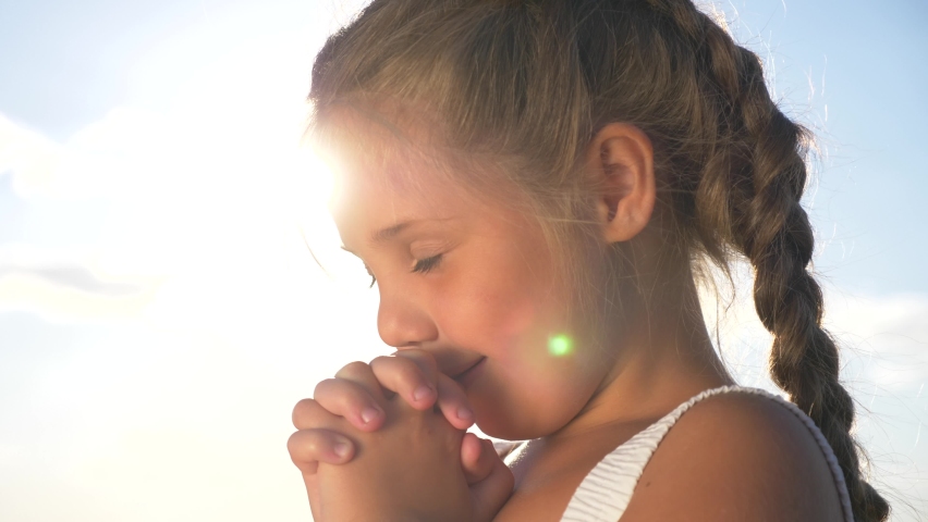 Little Cute Girl Dreaming in Stock Footage Video (100% Royalty-free ...