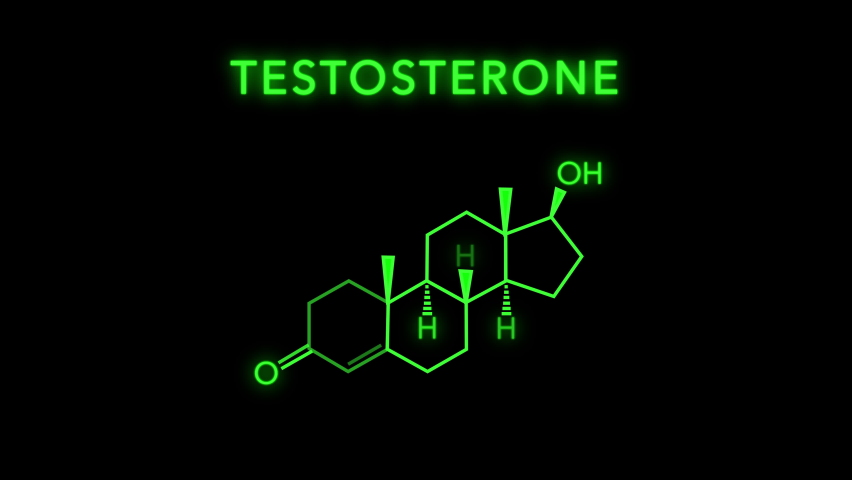 Testosterone Molecule Structure Symbol Neon Stock Footage Video (100% ...
