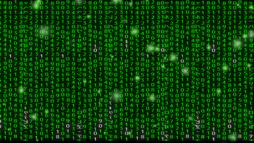 Digital Code Falling Animation Technology Background Stock Footage ...