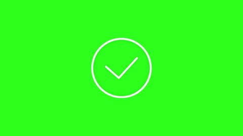 Success Check Mark Animation On Green Stock Footage Video (100% Royalty ...