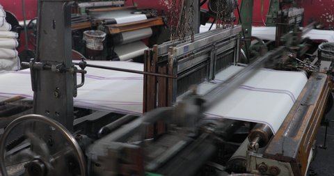 Very Old Textile Machine Stock Footage Video (100% Royalty-free ...