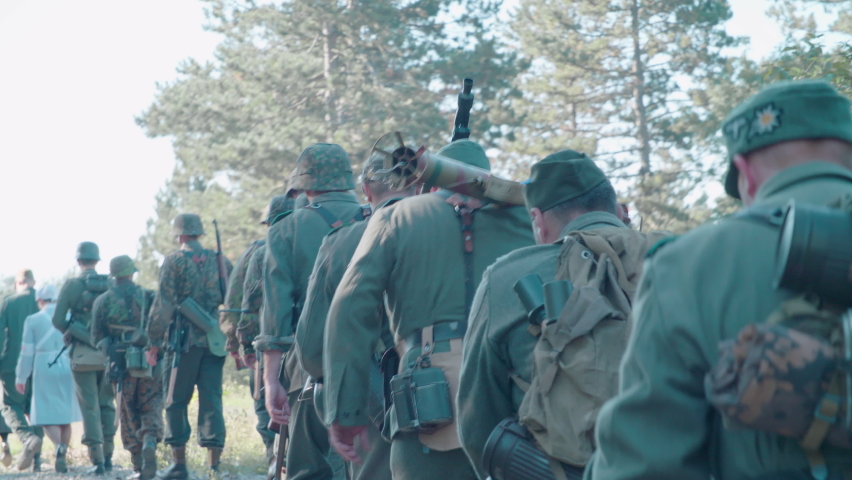 German Soldiers World War 2 Walking Stock Footage Video (100% Royalty ...