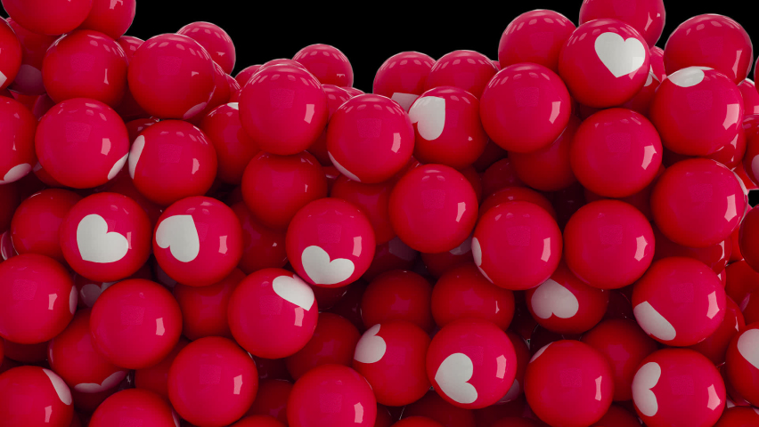 3d render red falling balls white Stock Footage Video (100% Royalty ...