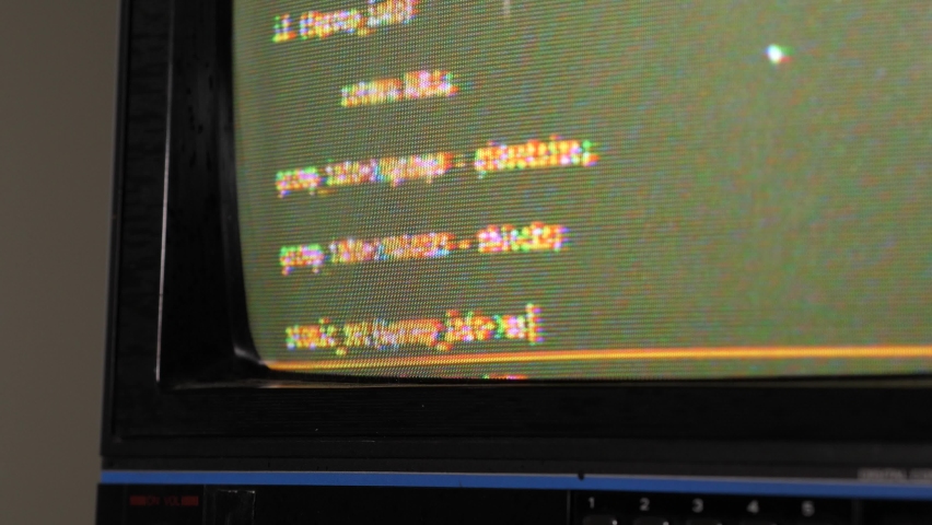 old crt tube screen vintage computer: วิดีโอสต็อก (ปลอดค่าลิขสิทธิ์ 100 ...