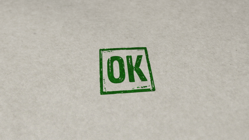 ok approved stamp loopable seamless animation Stock Footage Video (100% ...