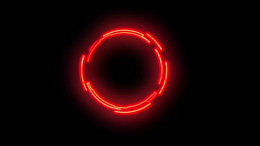 Neon Circle Color Red Seamless Stock Footage Video (100% Royalty-free ...