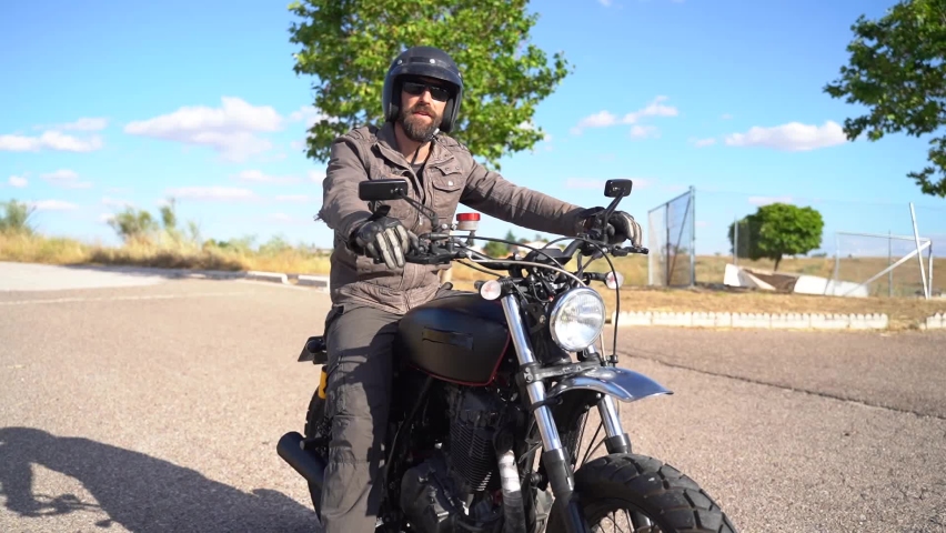 Motorcycle Beard Stock Video Footage - 4K and HD Video Clips | Shutterstock