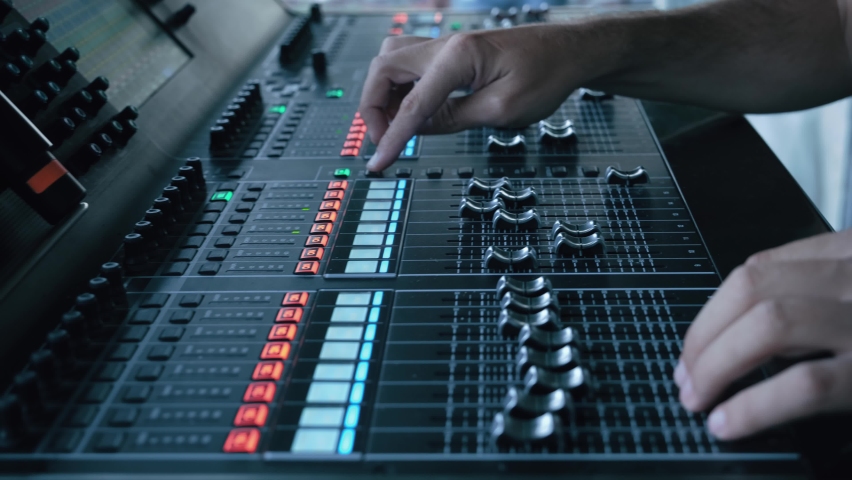 soundboard pads on tv station sound Stock Footage Video (100% Royalty ...