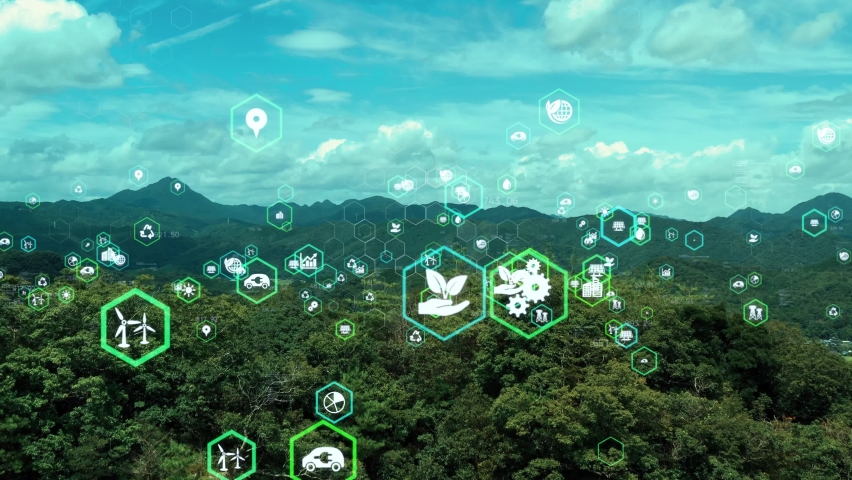 Environmental Technology Concept. Sustainable Development Stock Footage ...