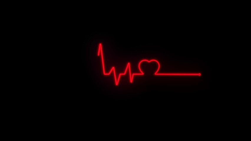 Abstract Seamless Line Heart Beat. Stock Footage Video (100% Royalty ...