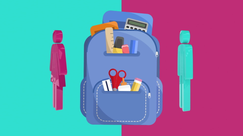 Digital Animation of Backpack Icon Stock Footage Video (100% Royalty ...