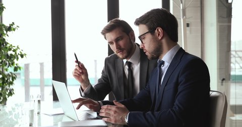 Side View Skilled Executive Manager Formal Stock Footage Video (100% ...