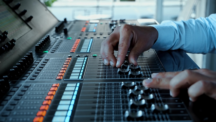 soundboard pads on tv station sound Stock Footage Video (100% Royalty ...