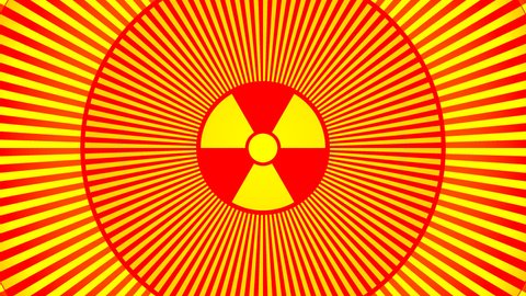 Spinning Radioactive Symbol Radiation Warning Nuclear Stock Footage ...