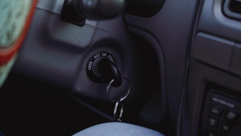 Car Ignition Turn Off Key Stock Footage Video (100% Royalty-free ...