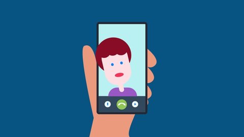 Start Video Call Video Calling App Stock Footage Video (100% Royalty ...