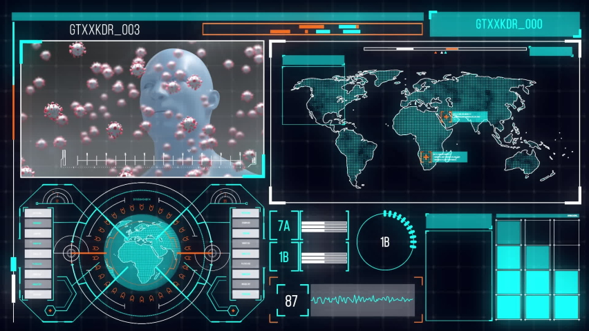 futuristic command center interface loop ready Stock Footage Video (100 ...