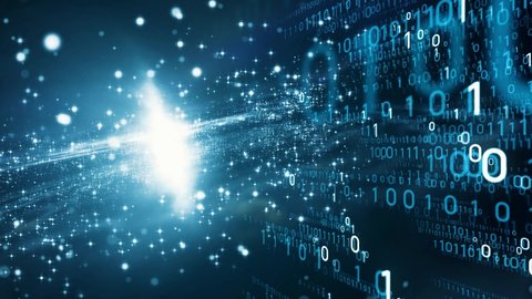 Digital Transformation Concept Binary Code Programming Stock Footage ...