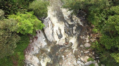 Top Down Aerial View Buritaca River Stock Footage Video (100% Royalty ...