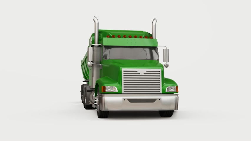 tractor isolated looping animation dragging trailer Stock Footage Video ...