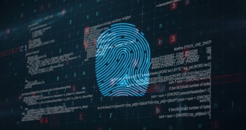 Binary Code Backdrop Magnifier Finger Print Stock Illustration 1227459682