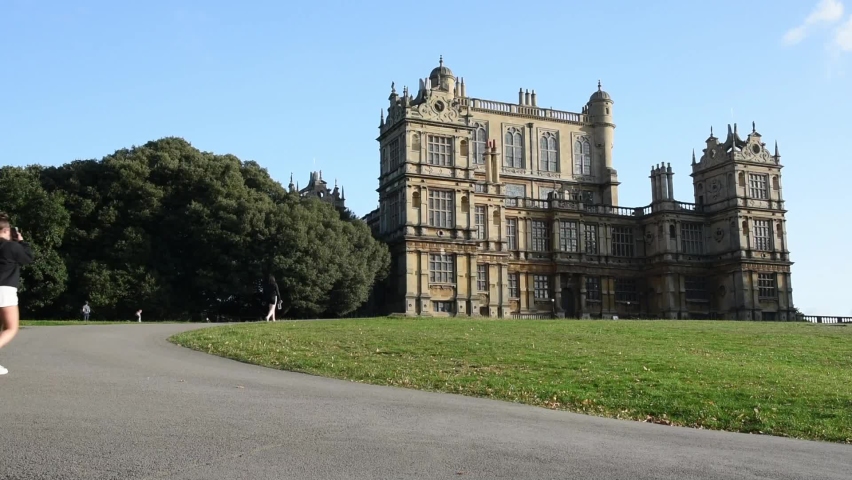 view historic wollaton hall on grounds Stock Footage Video (100% ...
