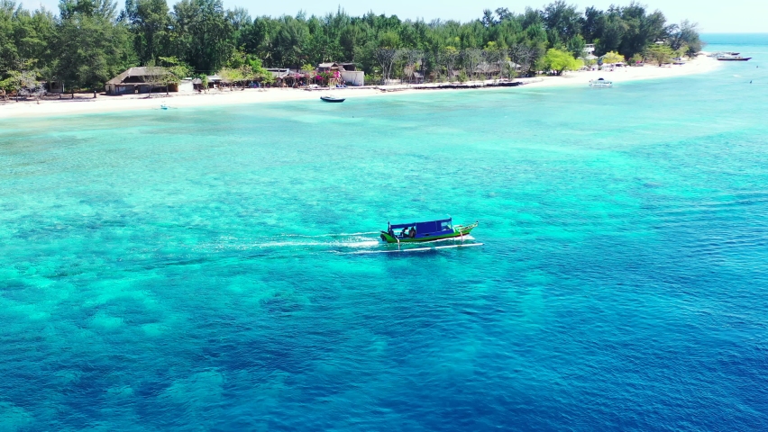 boats sailing perfectly clear sea surrounding Stock Footage Video (100% ...