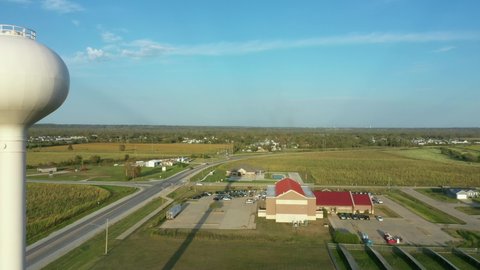Palo City Hall Iowa Drone View Stock Footage Video (100% Royalty-free ...