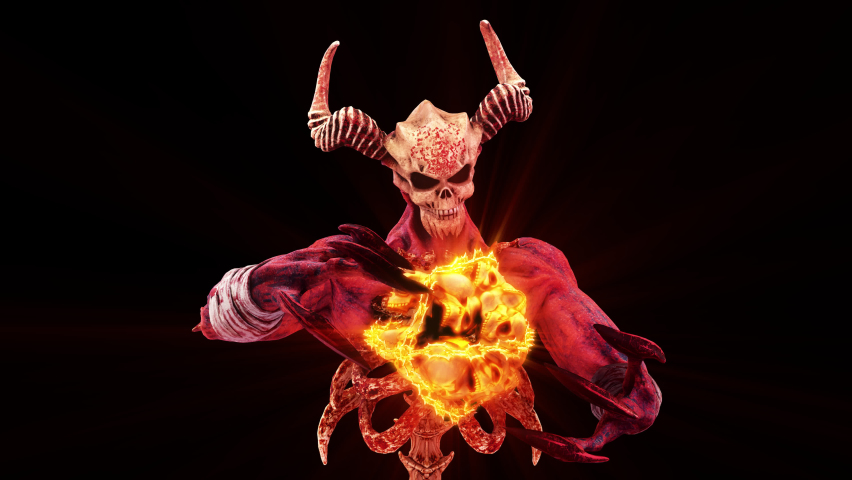 The Hell Creature Casting Skulls Stock Footage Video (100% Royalty-free ...