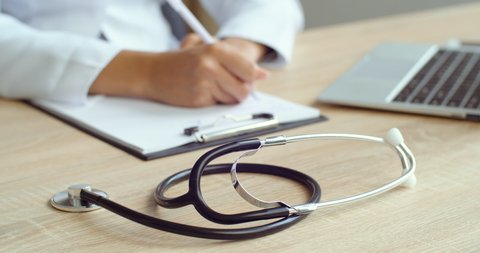 Doctor Typing Information On Laptop Hospital Stock Photo (Edit Now ...