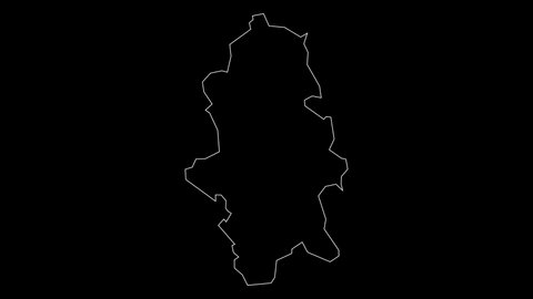 Keski Suomi Finland Region Map Outline Stock Footage Video (100% ...