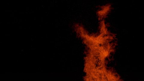 super slow motion fire blast isolated Stock Footage Video (100% Royalty ...