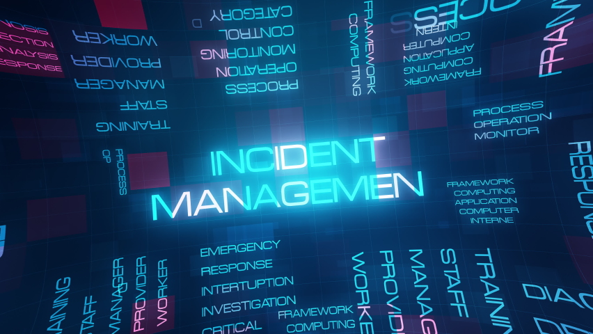 incident management animated tag word cloud Stock Footage Video (100% ...