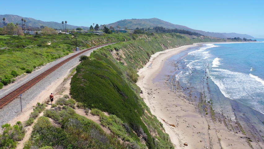 carpinteria california - circa 2020 aerial Stock Footage Video (100% ...